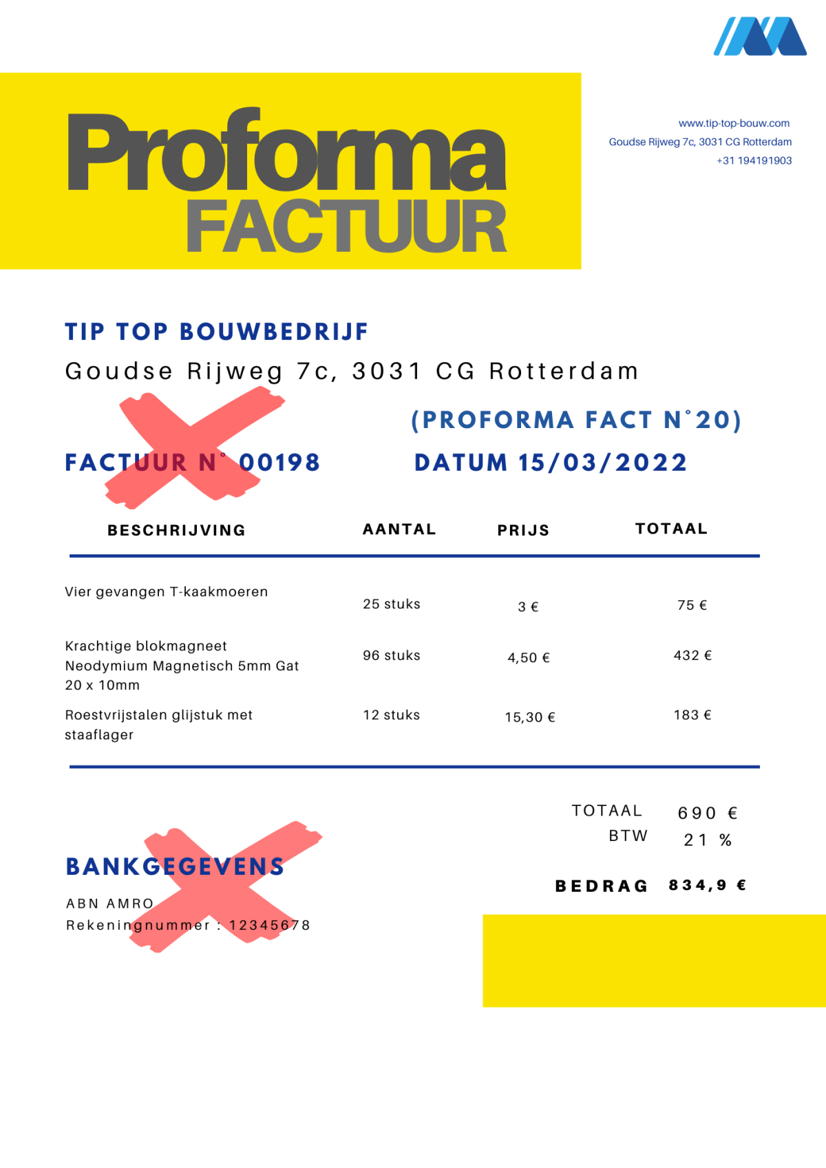 Wat is een proforma factuur? Waar wordt het voor gebruikt?